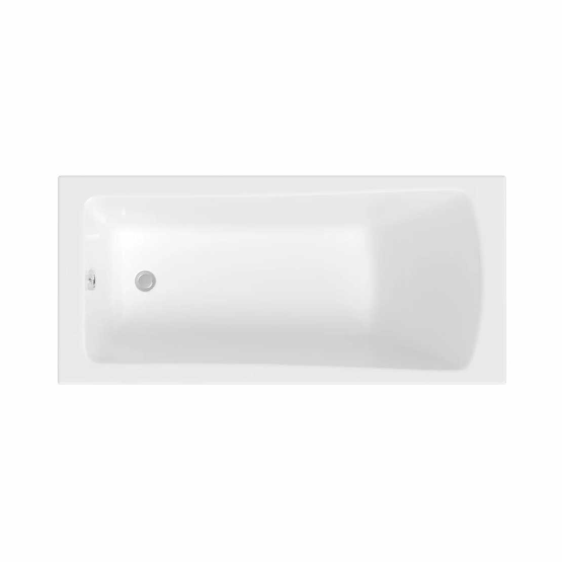 Affine Single Ended Wide Square Bath with Side Panel 1600 x 700mm