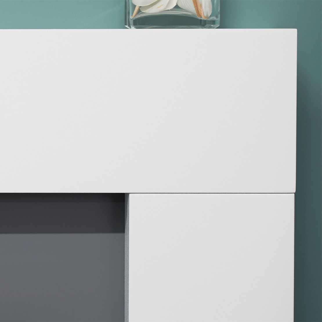 Adam Dakota Pure White & Grey Suite with Helios Brushed