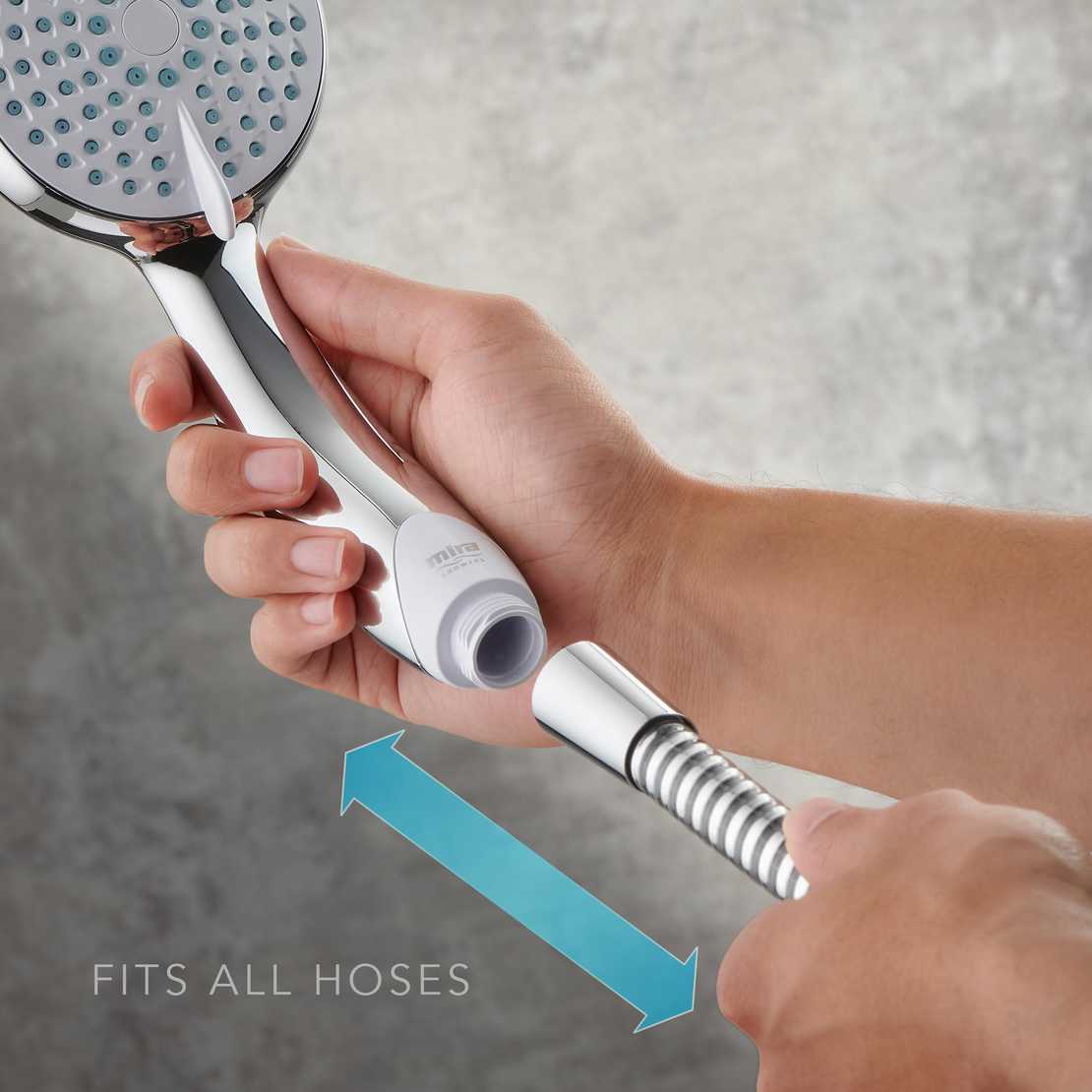 Mira Nectar Shower Fittings Kit + 1.25m Hose - Chrome