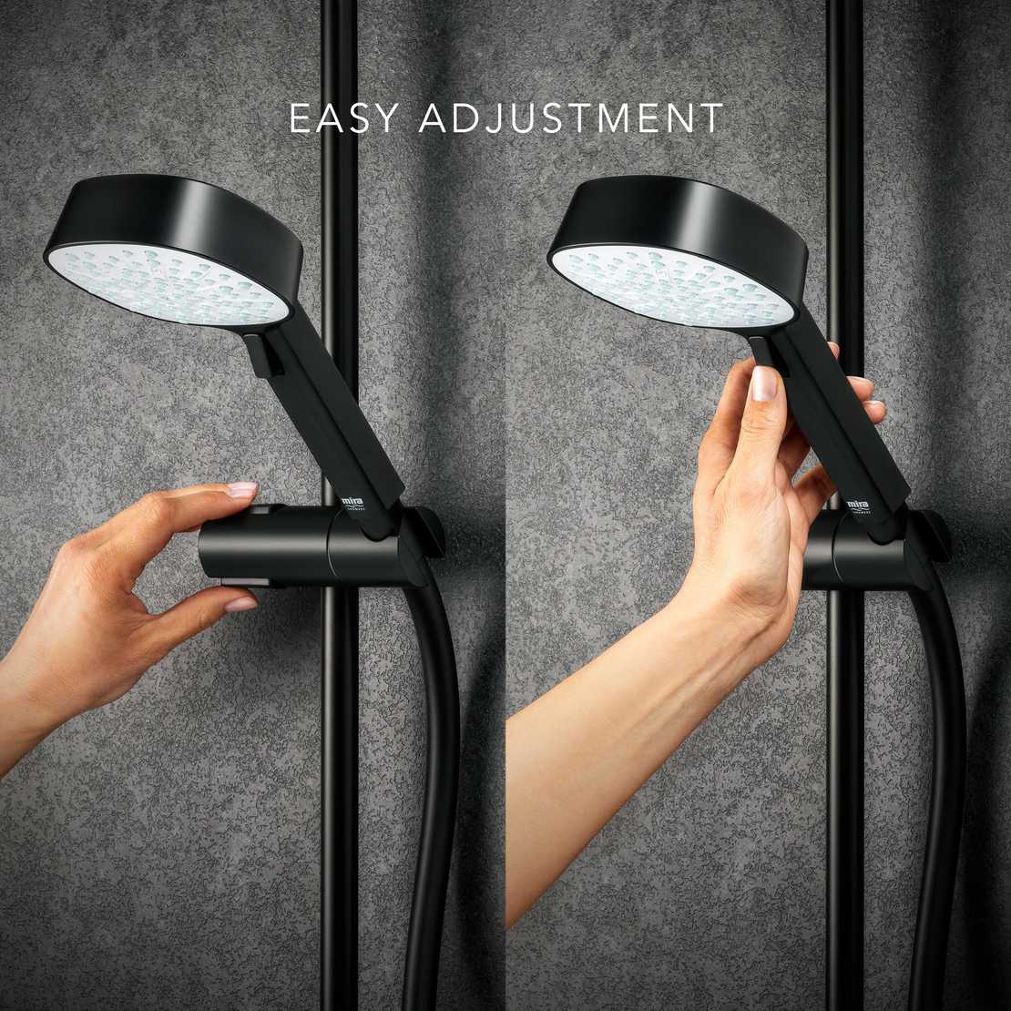 Mira Relate EV Thermostatic Bar Mixer Shower - Matt Black