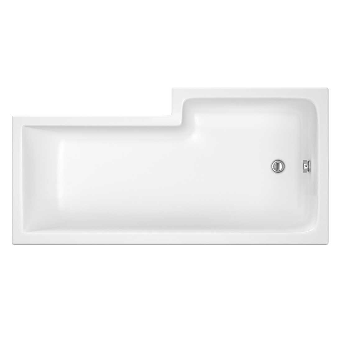 Square Grid Bath Shower Screen with Fixed Return Panel - Black