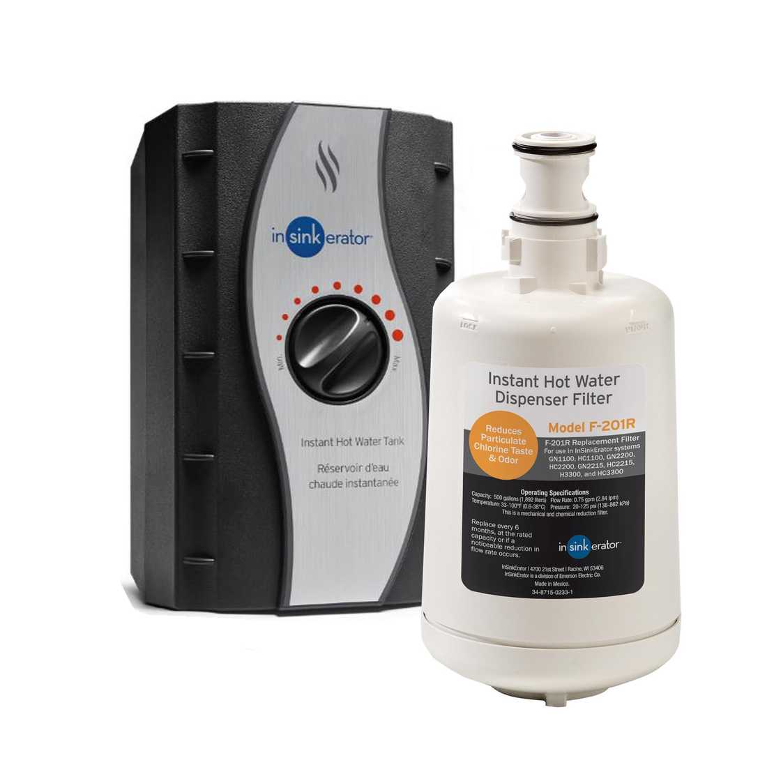 InSinkErator 3-in-1 Boiling Water Tap with Tank – Angular Chrome