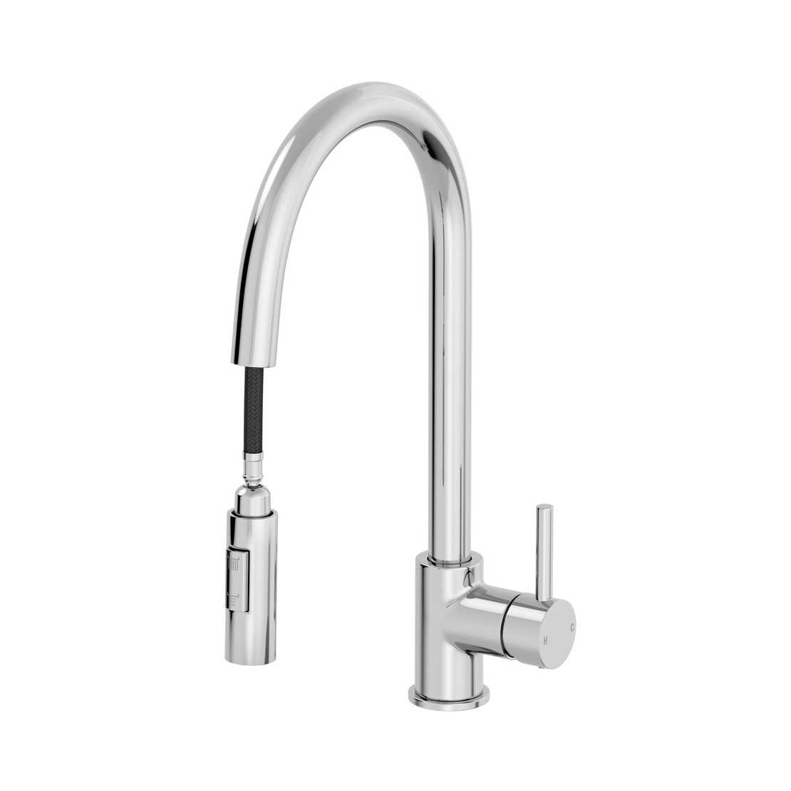 Sauber Pull Out Kitchen Tap with Dual Spray - Single Lever Chrome