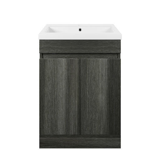 Artis Centro Grey Wood Freestanding Vanity Unit 600mm Doors