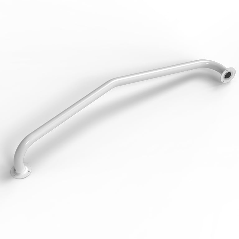 Fitzroy of London Pro Angled Grab Rail White 700mm, RH - NPS-R/WH