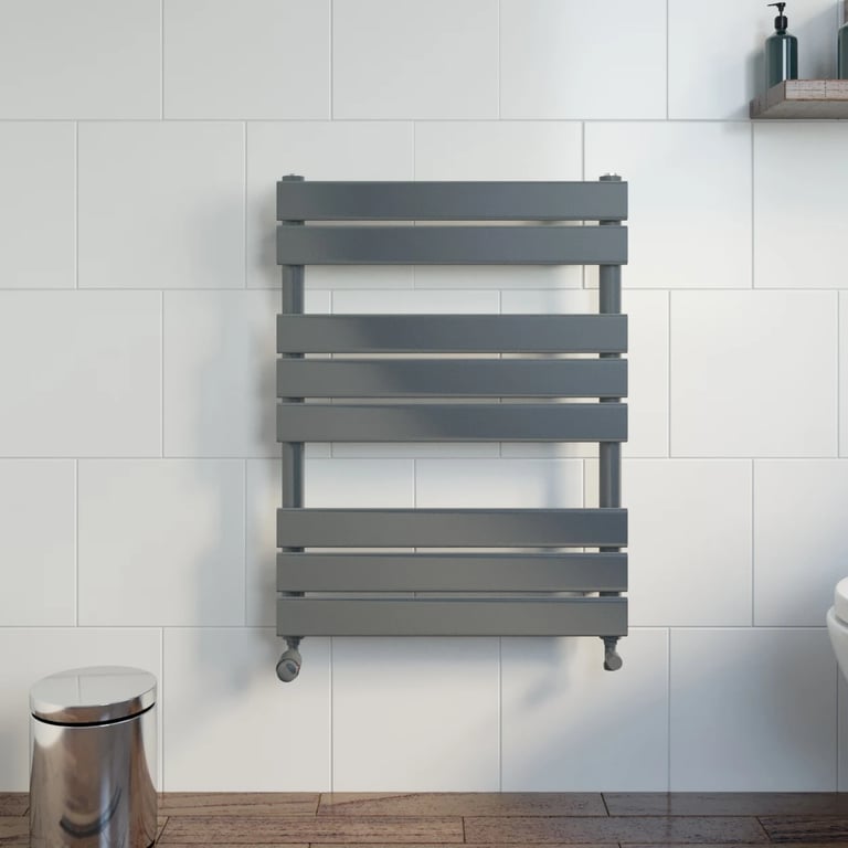 DuraTherm Flat Panel Heated Towel Radiator Anthracite 800x600mm