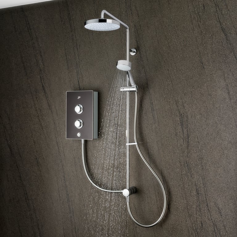 Mira Decor 10.8kW Dual Head Electric Shower Black Onyx 1.1894.006