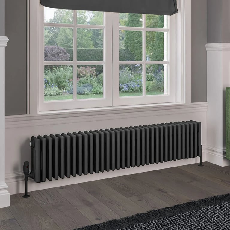 Eastlake Rivassa 300x1505mm 4 Column Radiator Anthracite