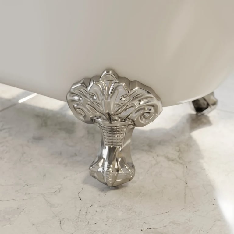 Park Lane Ball Foot Chrome Bath Leg Set for Double & Slip Baths