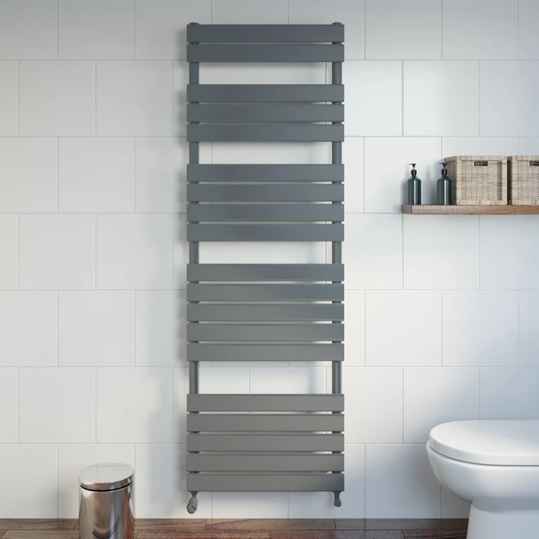 DuraTherm Flat Panel Heated Towel Radiator Anthracite 1800x600mm