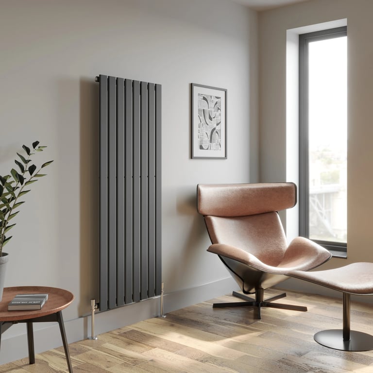 DuraTherm Vertical Single Flat Panel Designer Radiator - 1600 x 605mm ...