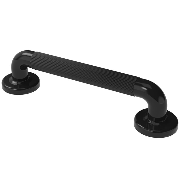 Fitzroy of London Pro Fluted Straight Grab Rail Black PFGB-12/BL