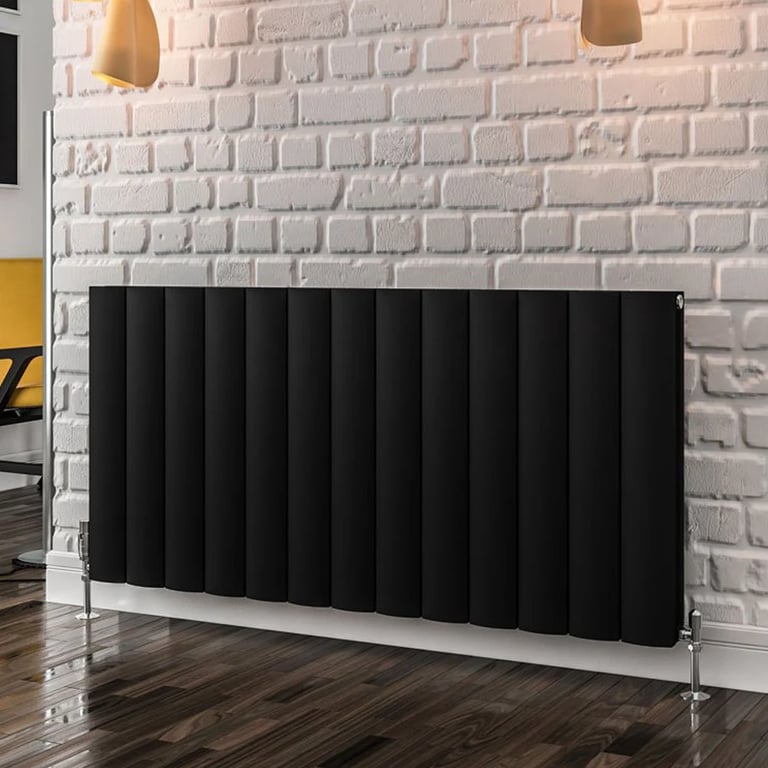 Solaro Guardia 600 x 1230mm Horizontal Designer Aluminium Radiator Matt ...