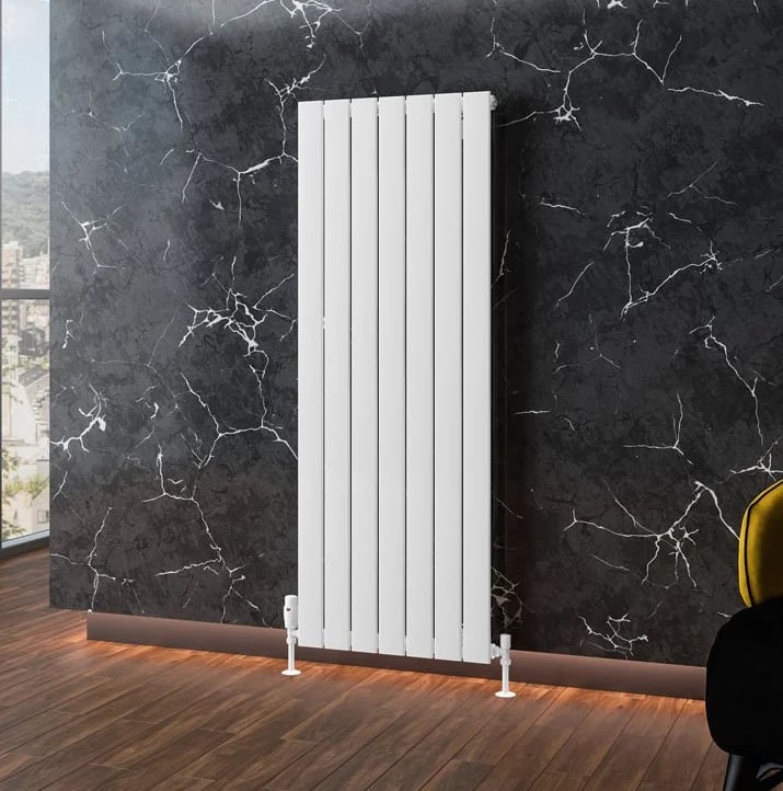 Solaro Single Panel 1400 x 514mm Designer Aluminium Radiator Glo