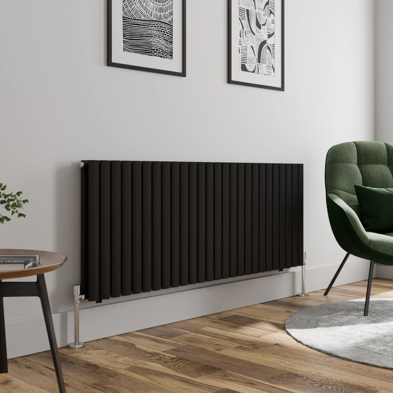 DuraTherm Horizontal Oval Tube Double Panel Designer Radiator - 600 x ...