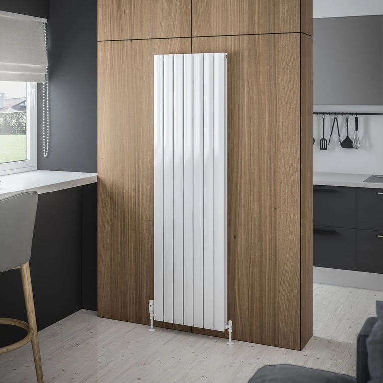 Solaro Double 1800x440 Vertical Designer Radiator White