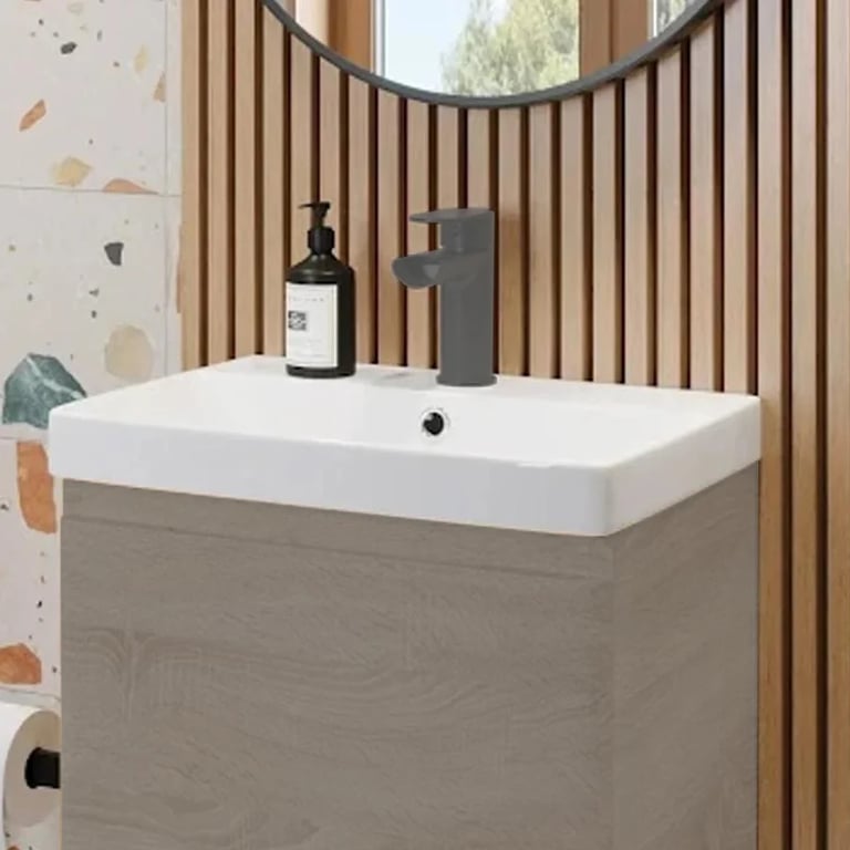 Affine Round Edge White Gloss Recessed Basin - 500mm
