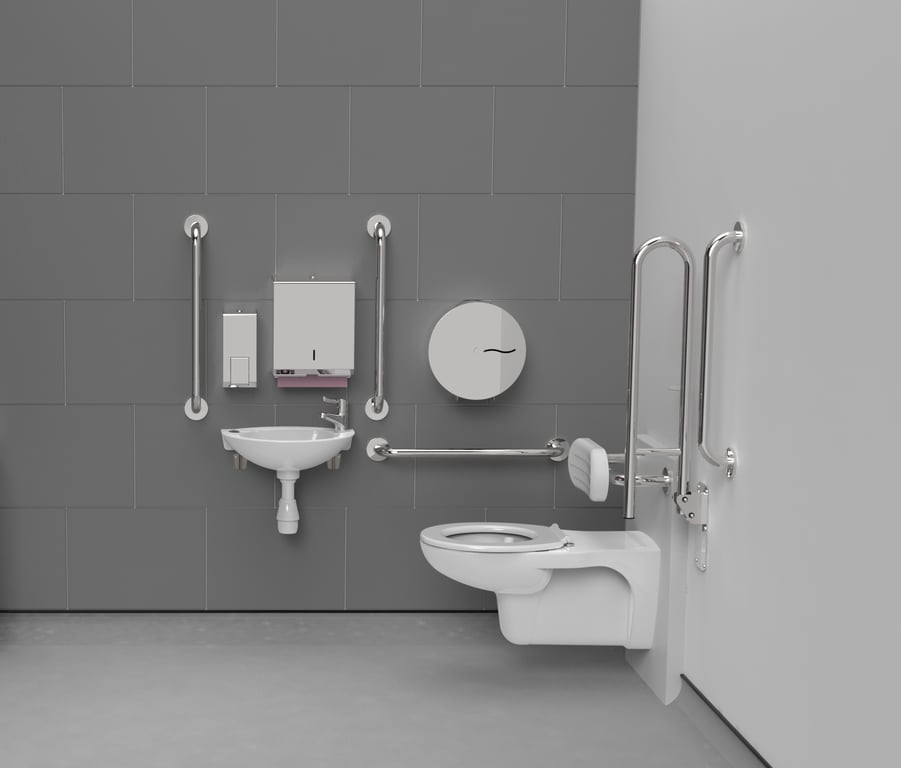 Fitzroy of London PRO Wall Hung Doc M Toilet Pack with Polished ...
