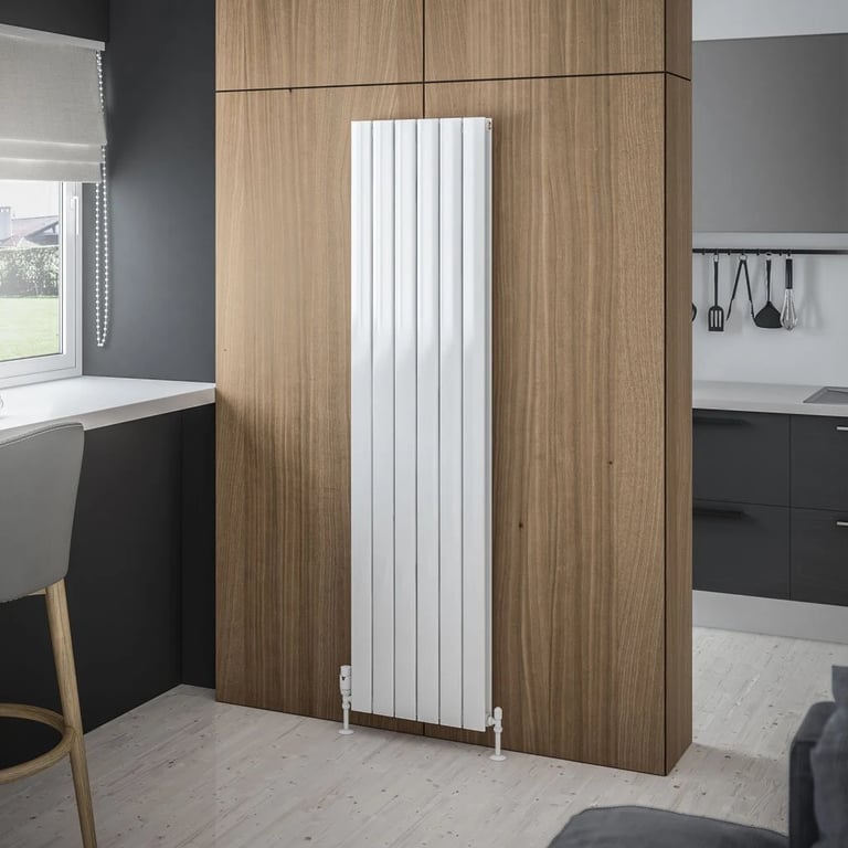 Solaro Double 1800x366 Vertical Designer Radiator White