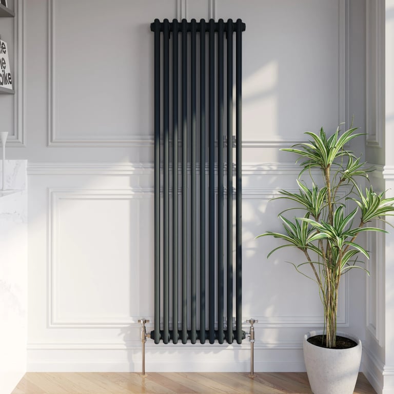 Park Lane Anthracite Vertical Double Column Radiator 1600 x 470mm