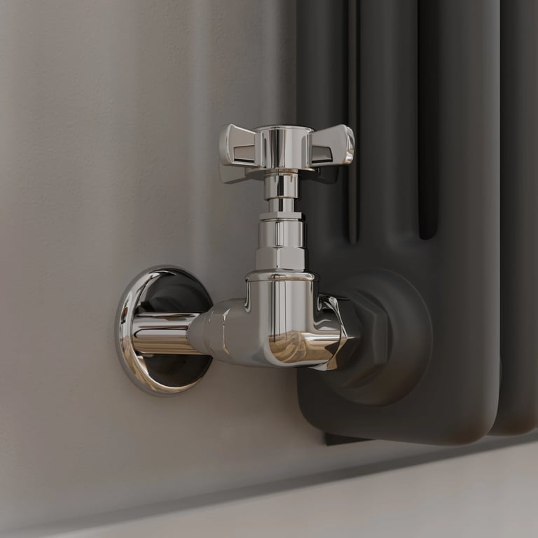 Corner Towel Radiator Valves - Plumbworld