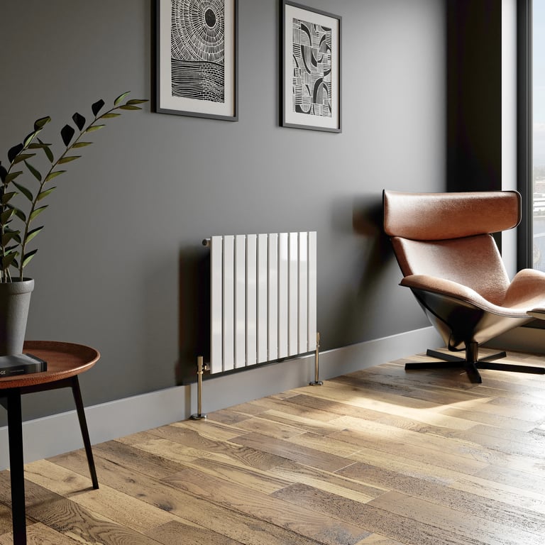 DuraTherm Single Flat Panel Designer Radiator 600x760mm White