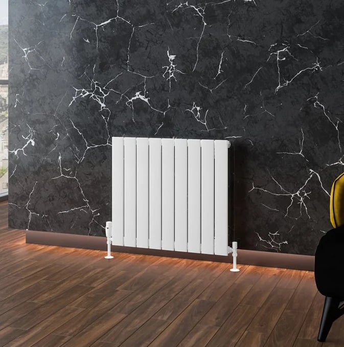 Solaro Single Panel 600 x 662mm Designer Aluminium Radiator Gl