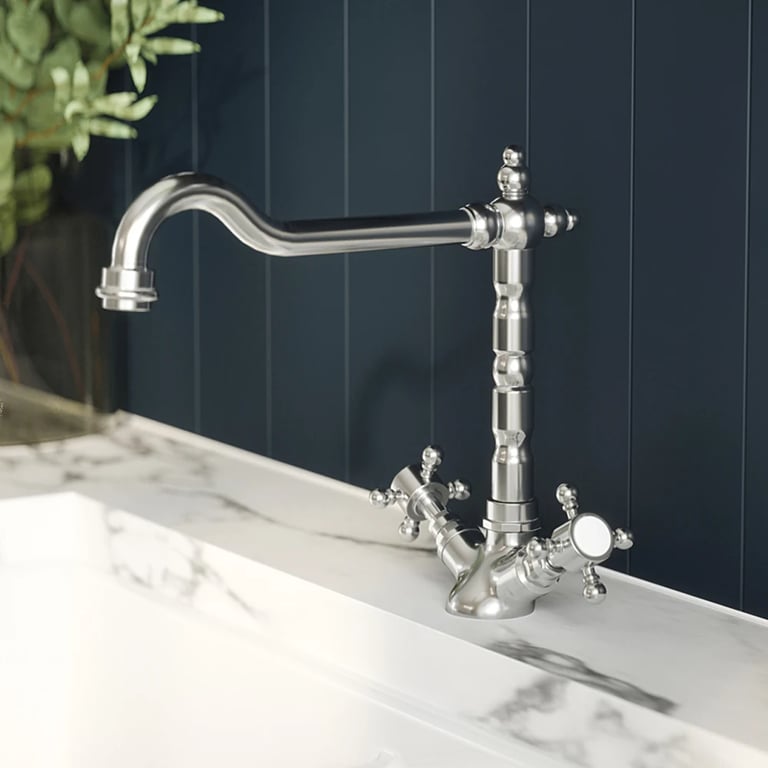 Eastlake Traditional Chrome French Classic Mono Kitchen Tap