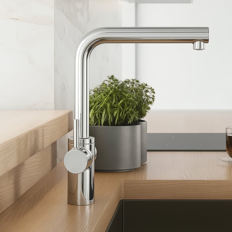 InSinkErator 3-in-1 Boiling Water Tap with NeoTank Angular Chrome
