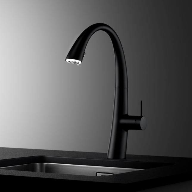 KWC Zoe Pull Out Kitchen Mixer Tap - Light Matt Black