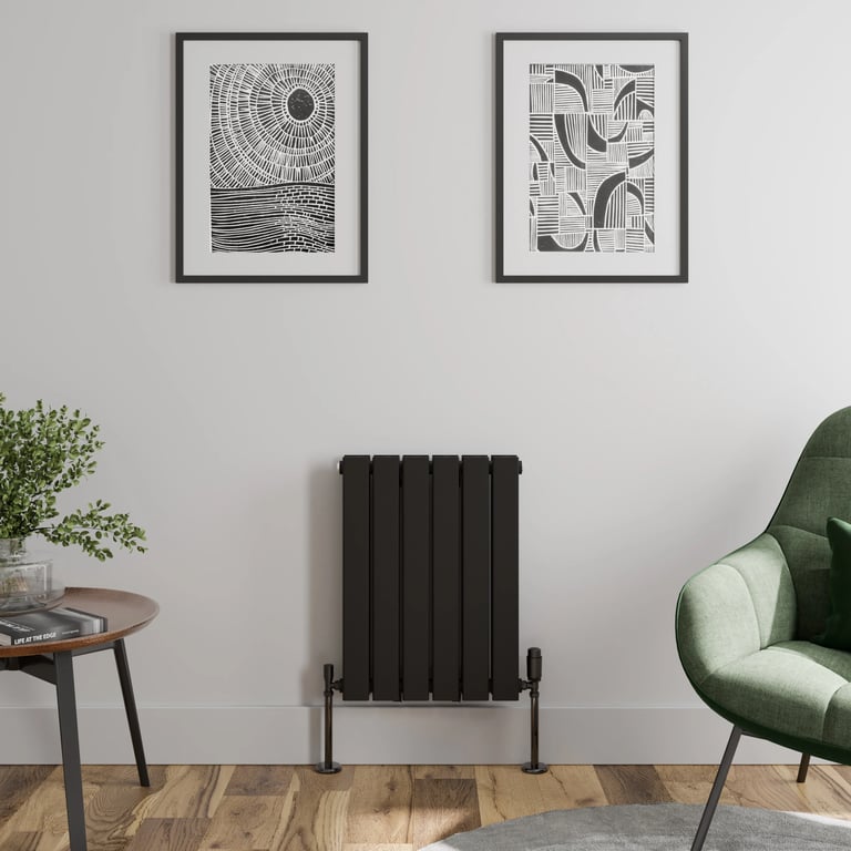DuraTherm Double Flat Panel Designer Radiator 600x455mm Black