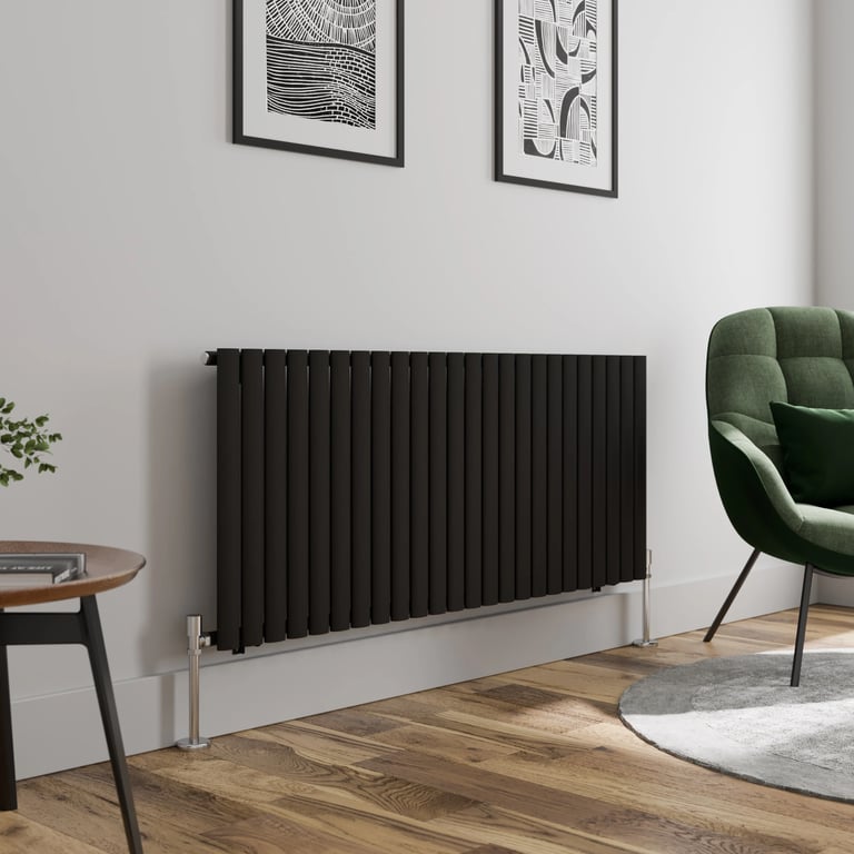 DuraTherm Horizontal Oval Tube Single Panel Designer Radiator - 600 x ...