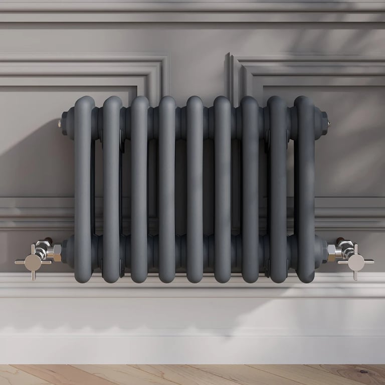 Park Lane Traditional Colosseum Triple Bar Column Radiator Anthracite ...
