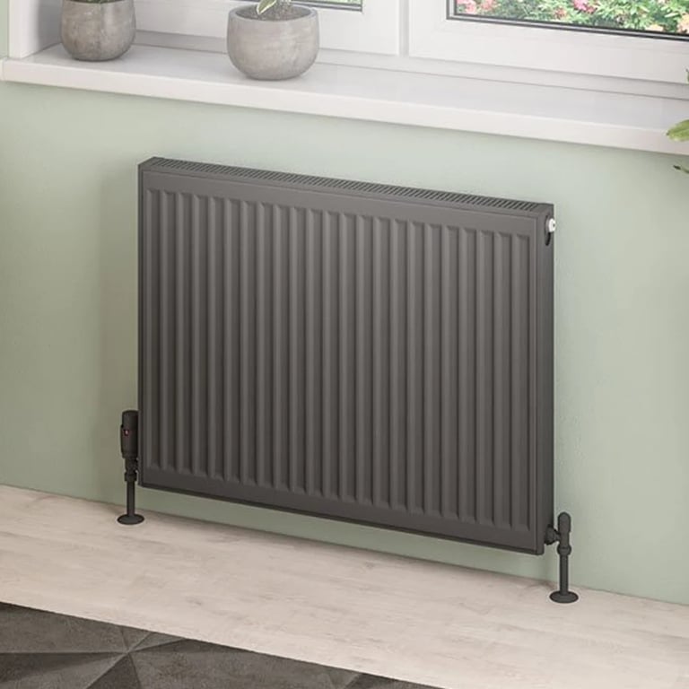 Solaro P+ 600x800 Double Panel Radiator, Single Conv Lined Grey