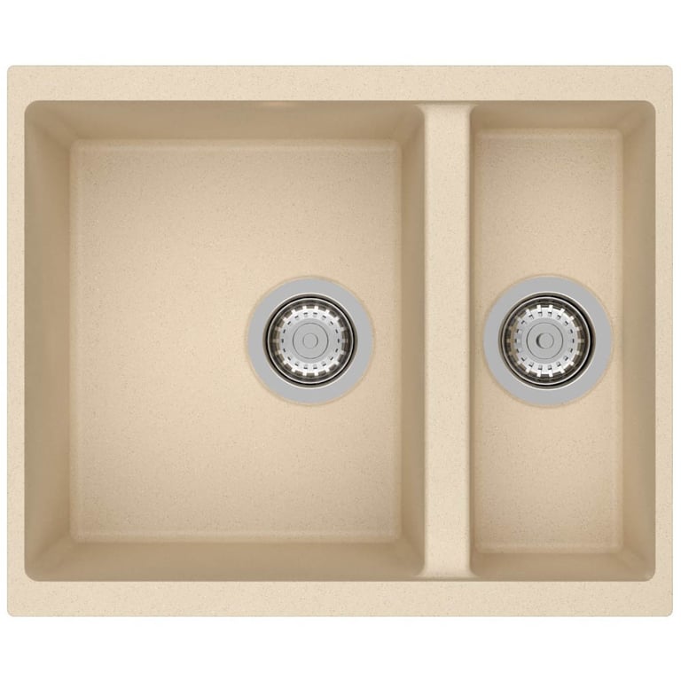 Clearwater Siena Inset 1.5 Bowl Granite Kitchen Sink Cream