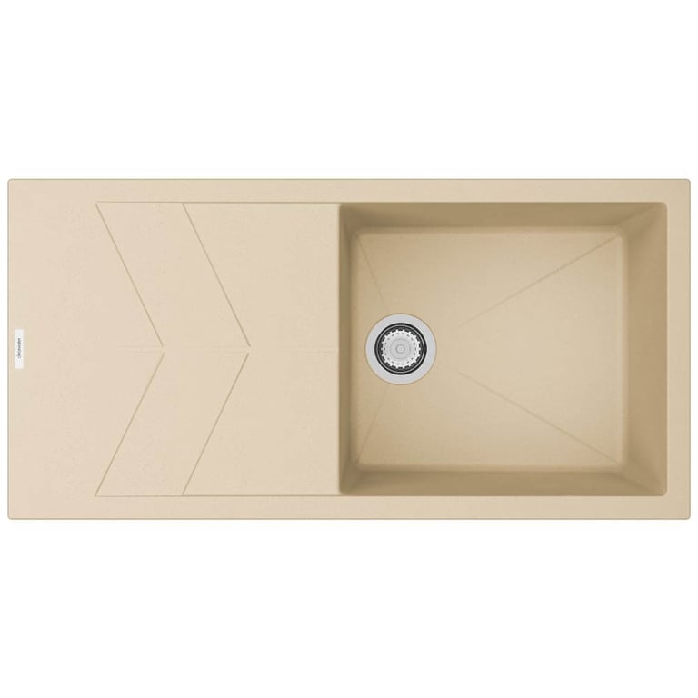 Clearwater Rio Inset 1 Bowl Granite Kitchen Sink Cream