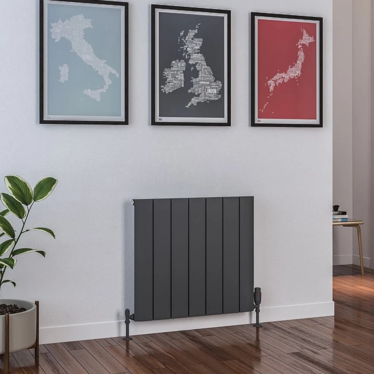 Solaro Peretti 600 x 660mm Designer Radiator Matt Anthracite