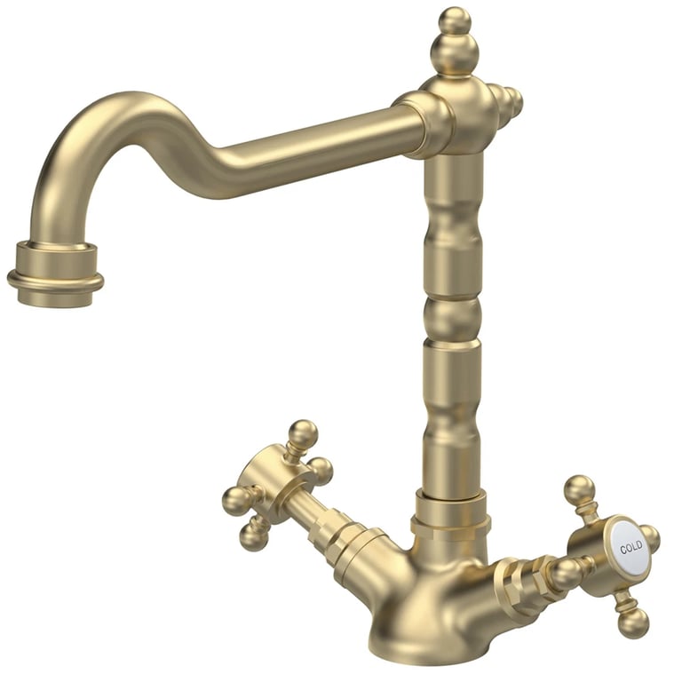 Eastlake Traditional Brass French Classic Mono Kitchen Tap