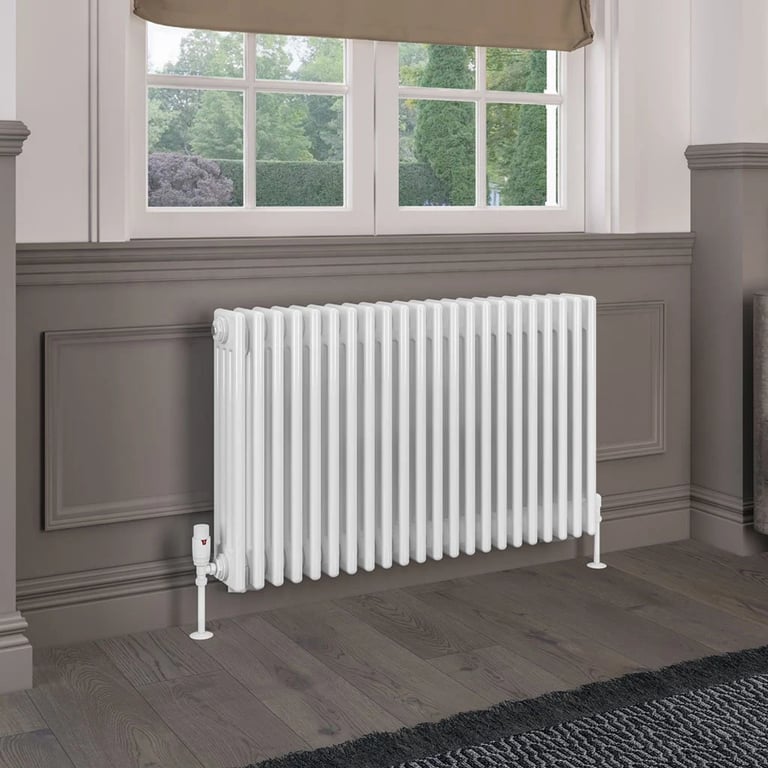 Eastlake Rivassa 600x1010mm 4 Column Radiator White