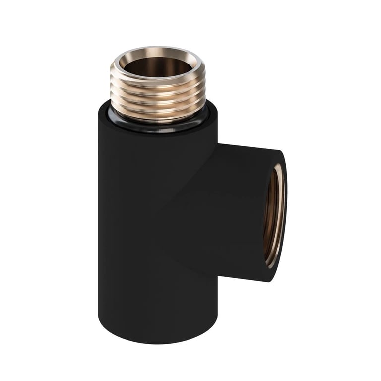 Solaro Dual Fuel T Piece - Matt Black