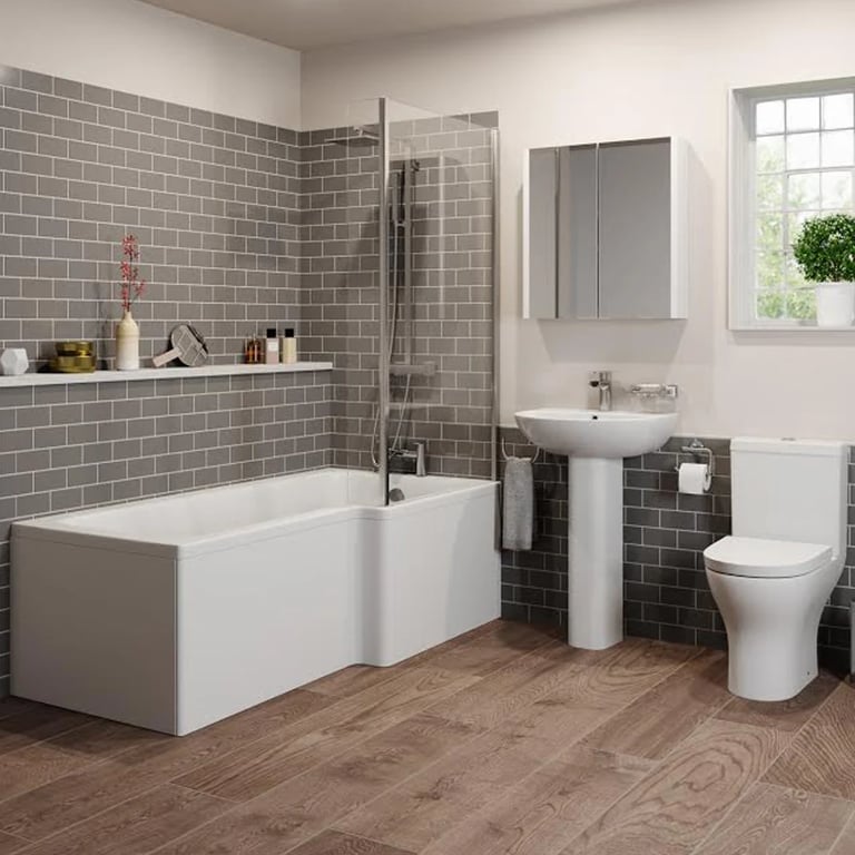 Shower Bath Suites Including Toilet, Basin and Bath - Plumbworld