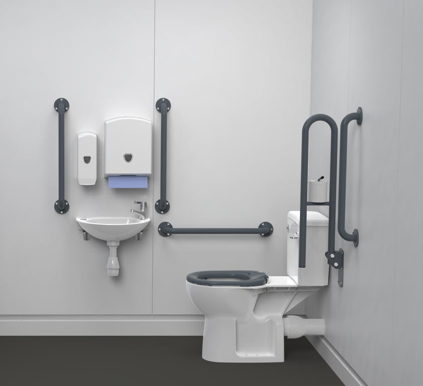 NymaPRO Close Coupled Doc M Pack Dark Grey Grab Rails Exposed Fixings ...