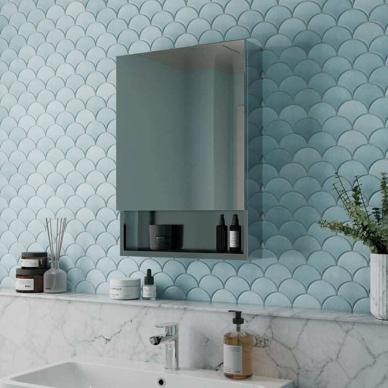 Vale Designs Stahl Stainless Steel Mirror Cabinet 500 x 700mm