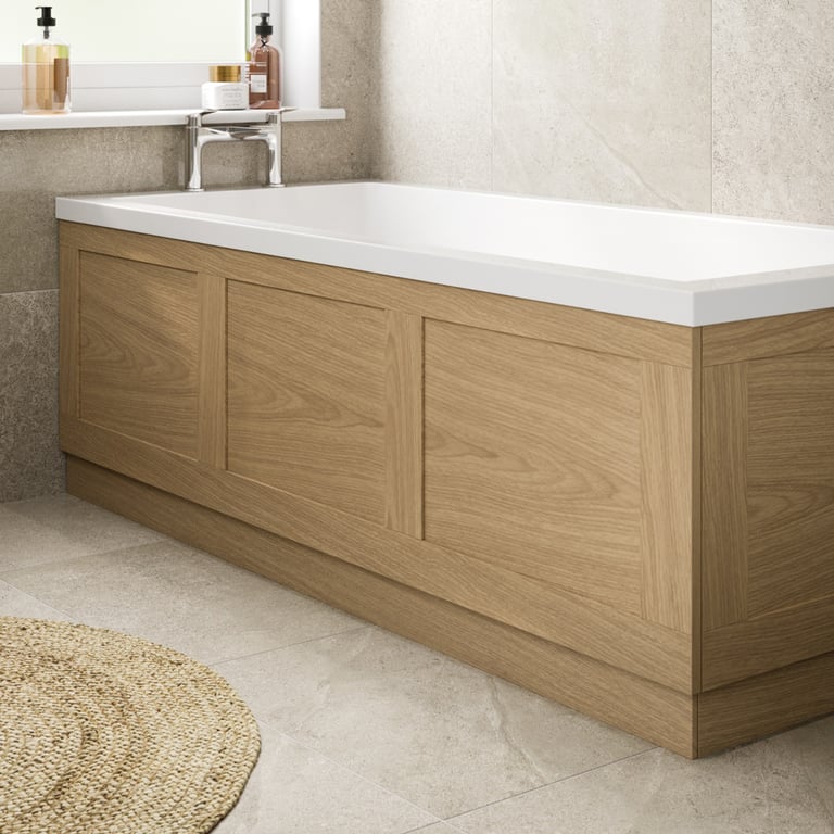 Ceramica Oak Wood Bath Panel 1700mm - Side MDF