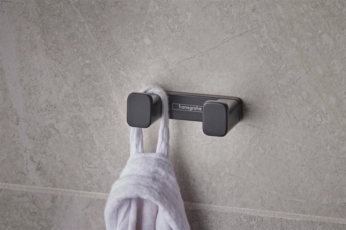 Hansgrohe AddStoris Double Robe Hook Matt Black - 41755670