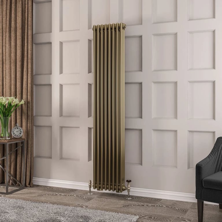 Eastlake Rivassa 1800x383 3 Column Vertical Radiator Bronze