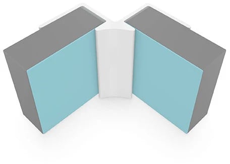Multipanel Wall Panel Internal Corner Profile Type A White 2750mm