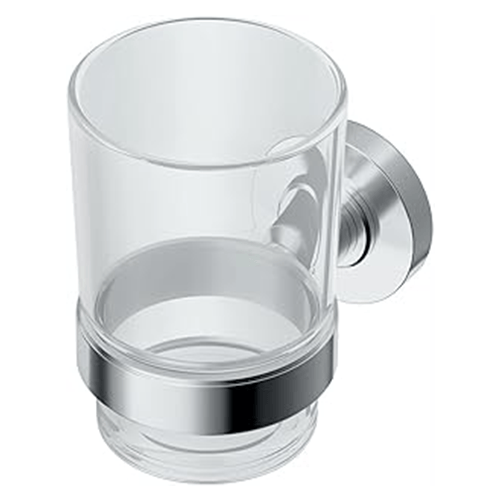 Ideal Standard IOM Tumbler and Holder - Transparent Glass/Chrome