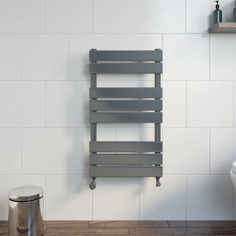DuraTherm Flat Panel Heated Towel Radiator Anthracite 800x450mm