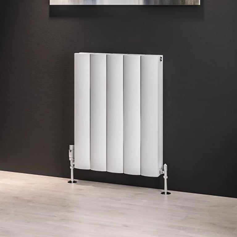 Solaro Guardia 600 x 470mm Vertical Designer Aluminium Radiator Matt White